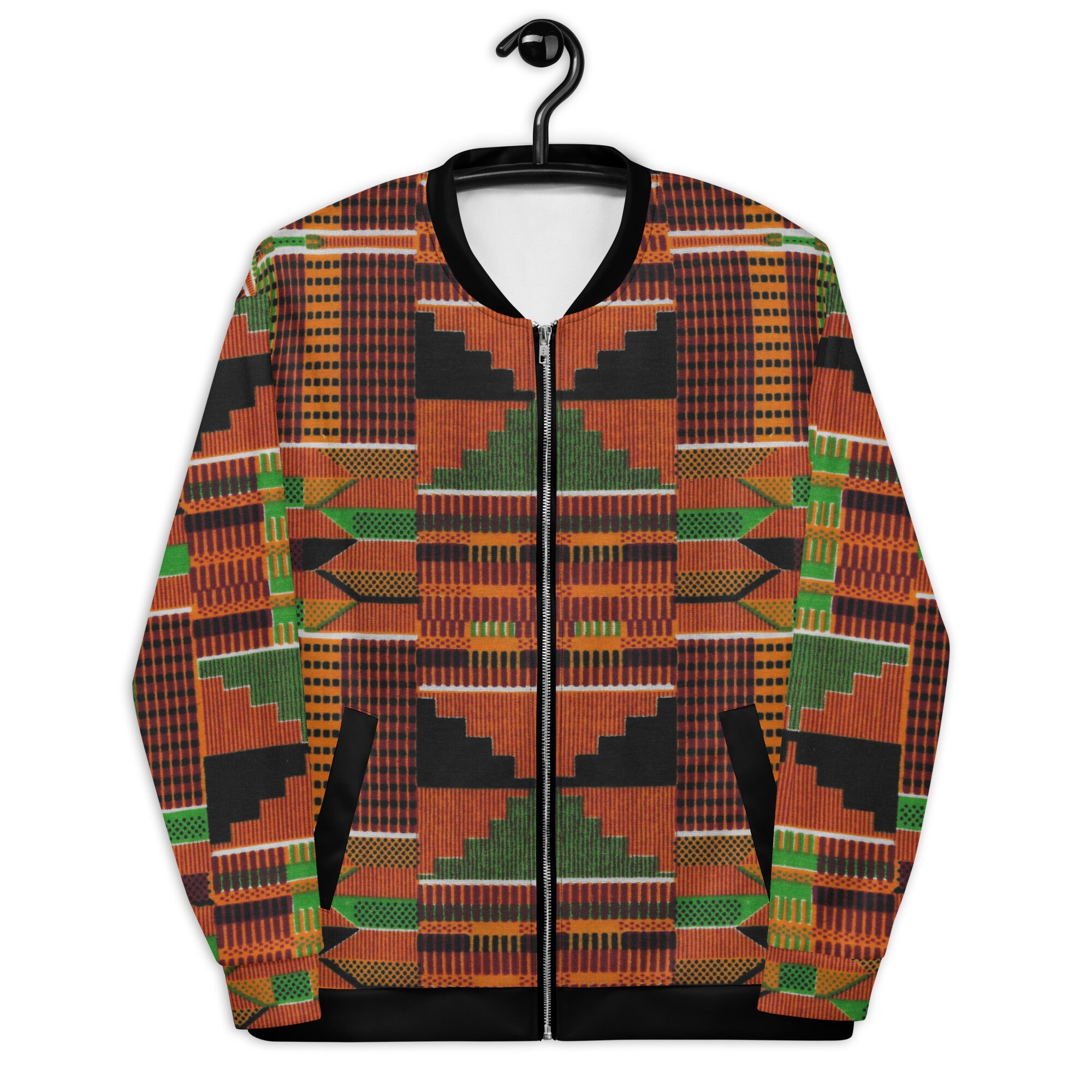 Afrocentric Kente Print Bomber Jacket - Etsy