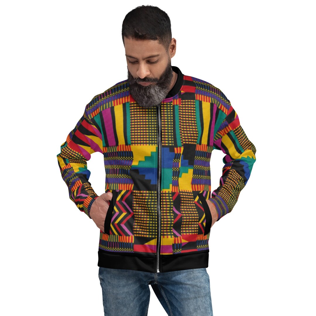 Jabali - Mens - Light Weight Bomber Jacket - African - Tribal Pattern ...