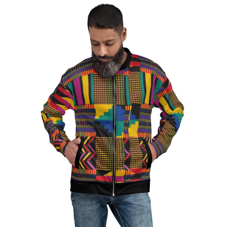 Jabali - Mens - Light Weight Bomber Jacket - African - Tribal Pattern ...