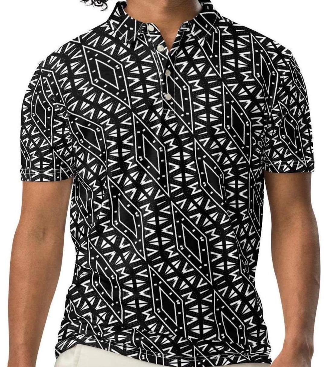 Mens - Polo Shirt -mosaic - African - Textile Pattern - Etsy