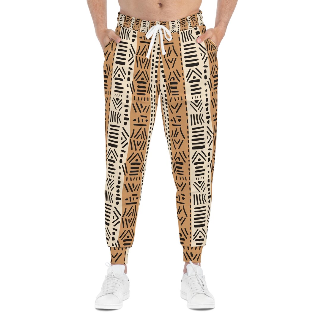 African Chic -mens - Athletic Joggers - African Mud Cloth Pattern - Etsy