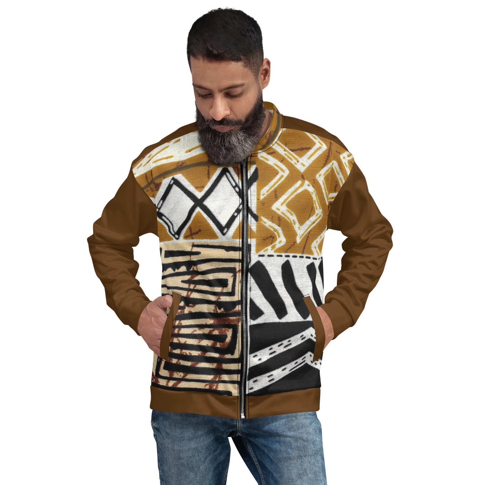 Afrocentric - Mens - Bomber Jacket - African - Tribal Print Pattern - Etsy