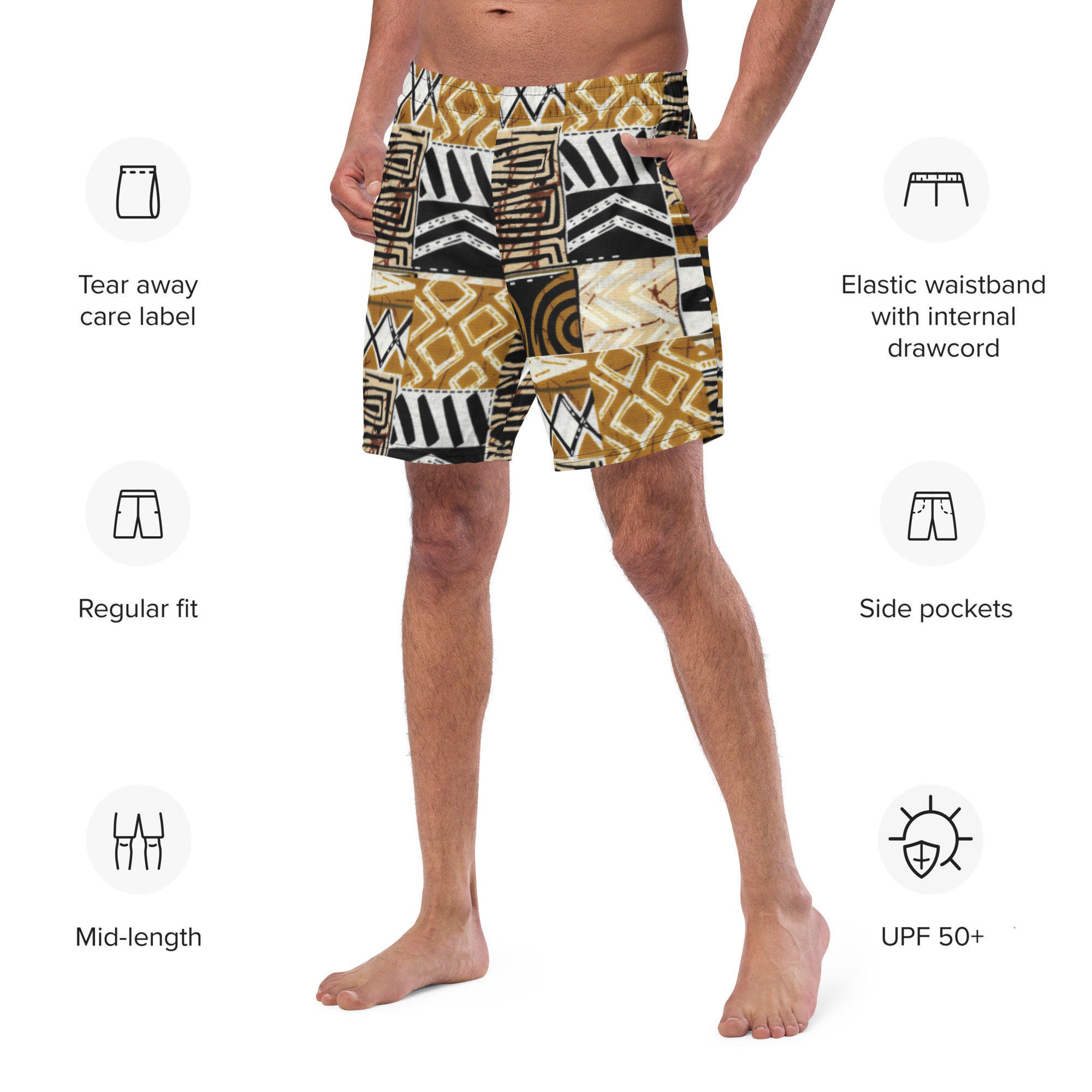 Men's Afrocentric Tribal Swim Trunks - Etsy