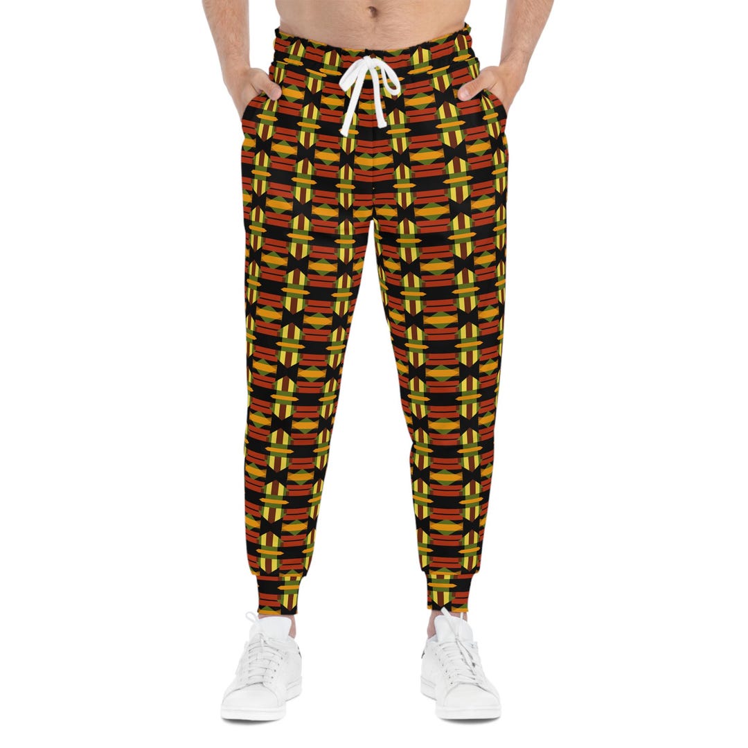 Sunburst - Mens - Athletic Joggers - African Kente Pattern - Etsy