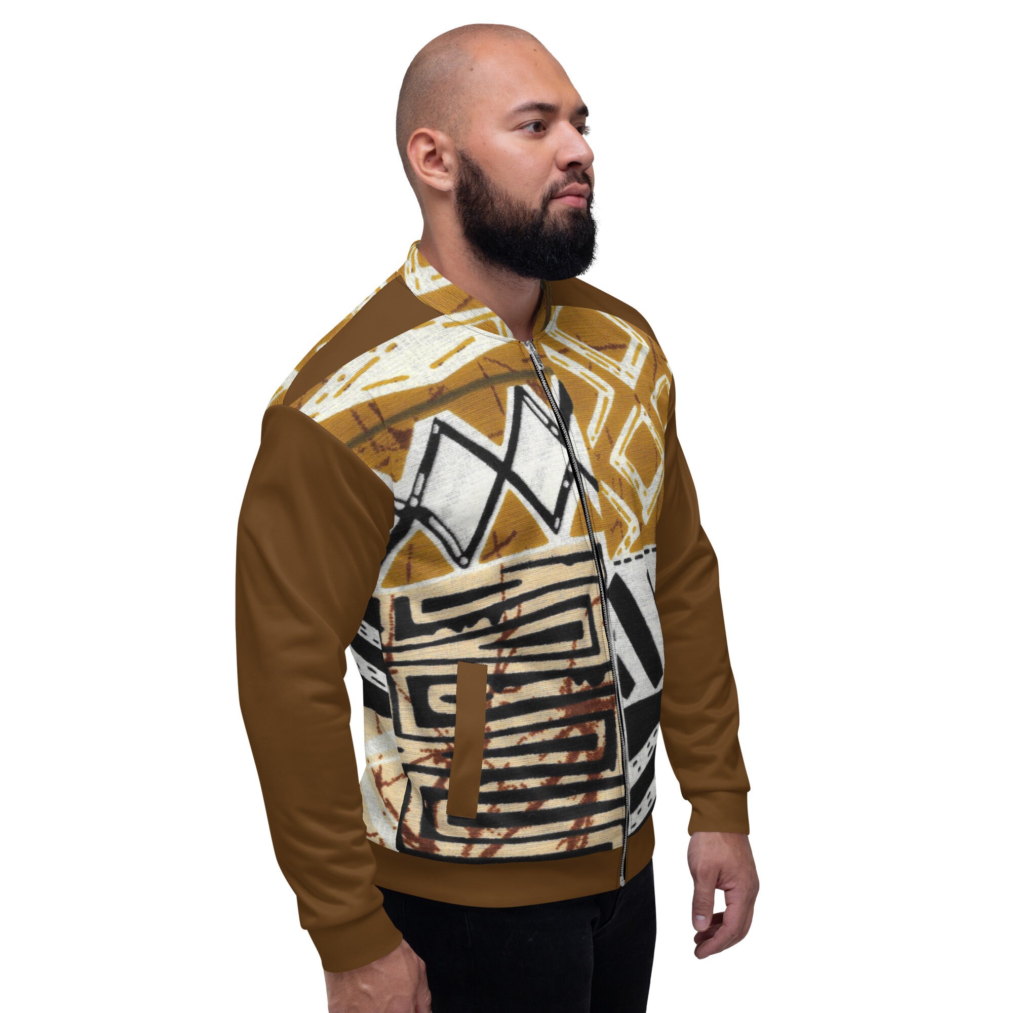Afrocentric - Mens - Bomber Jacket - African - Tribal Print Pattern - Etsy