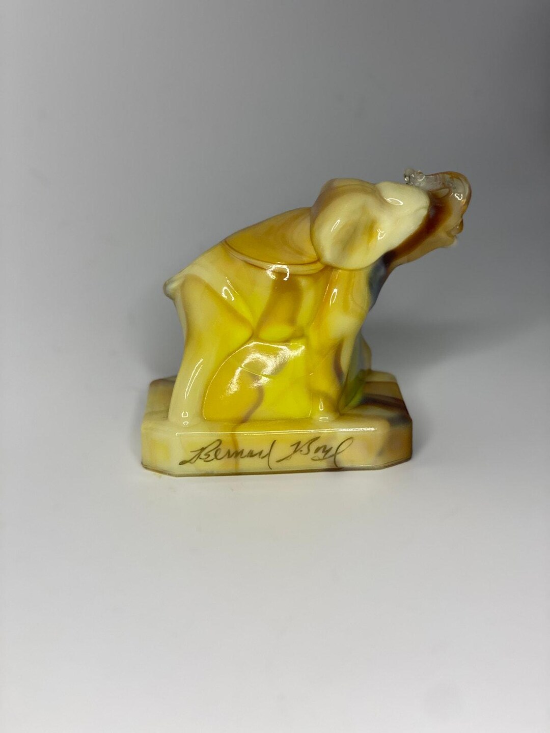 Boyd Glass Zack the Elephant – Olde Ivory Slag | Signed Bernard Boyd ...