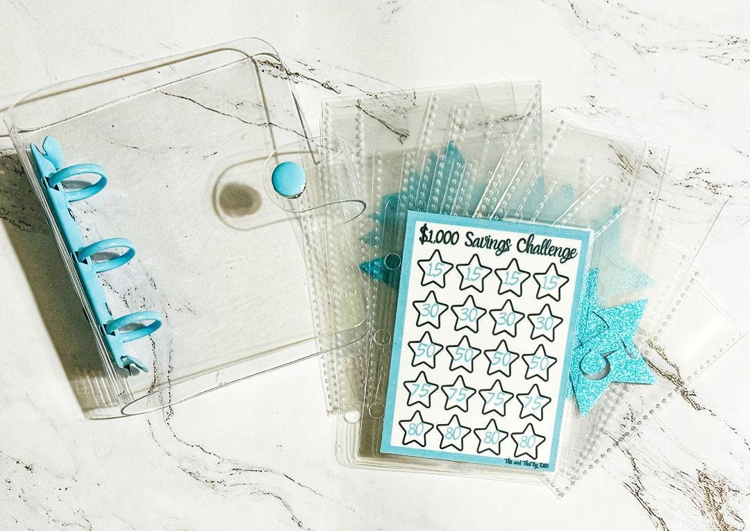 1,000 Savings Challenge Mini Binder Mini Savings Challenge Savings ...