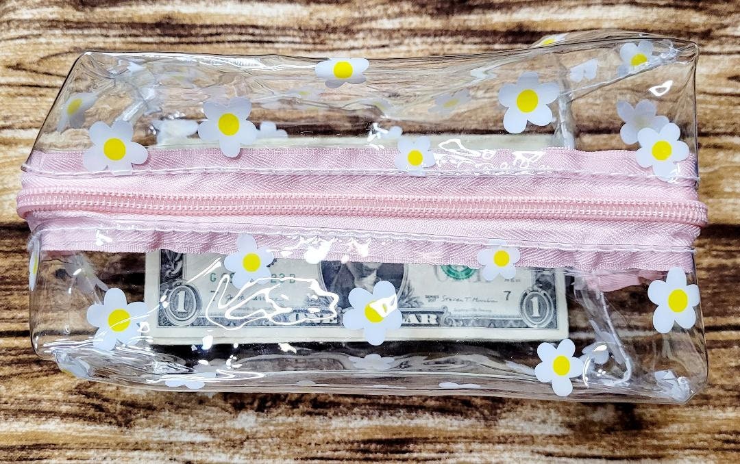 Daisy PVC Money Pouch Transparent Money Bag Great for - Etsy