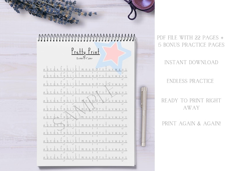 Pretty Handwriting Practice Sheets, Printable Handwriting Worksheets ...