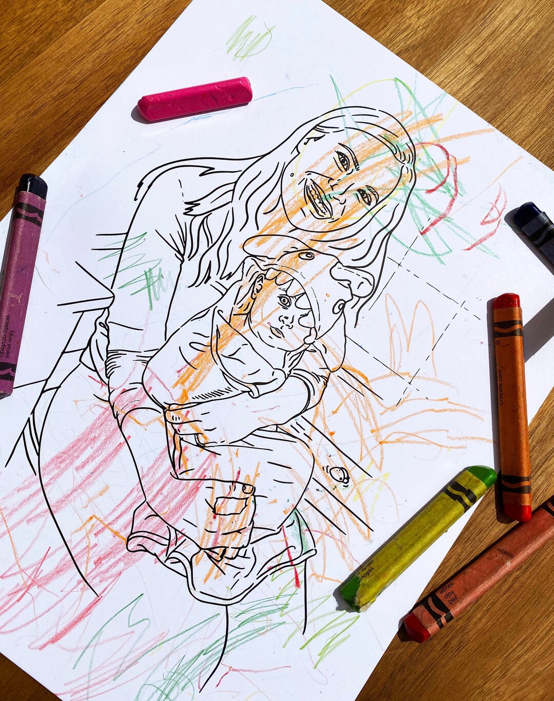 Custom Coloring Page (digital Download) - Etsy Canada