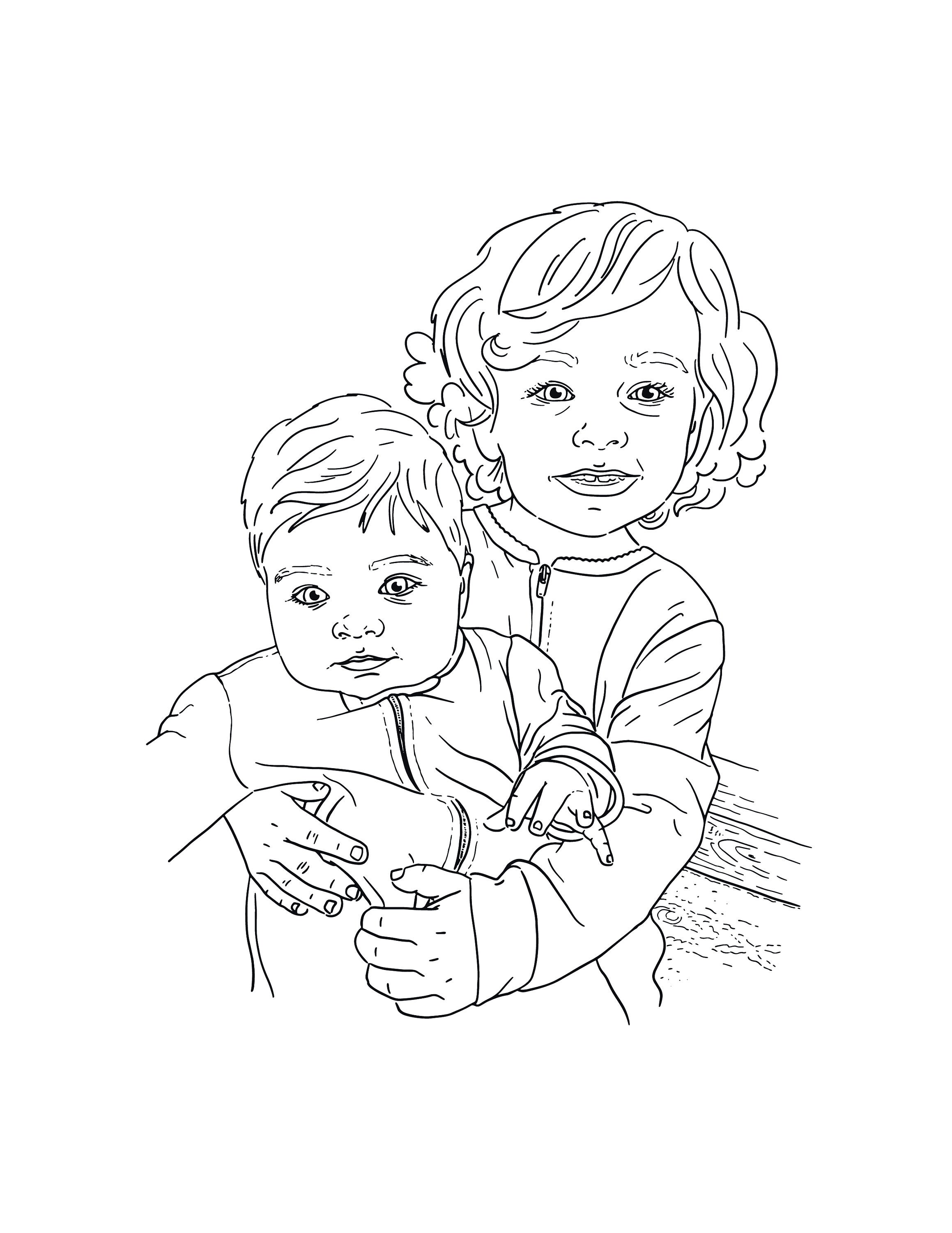 Custom Coloring Page (digital Download) - Etsy Canada