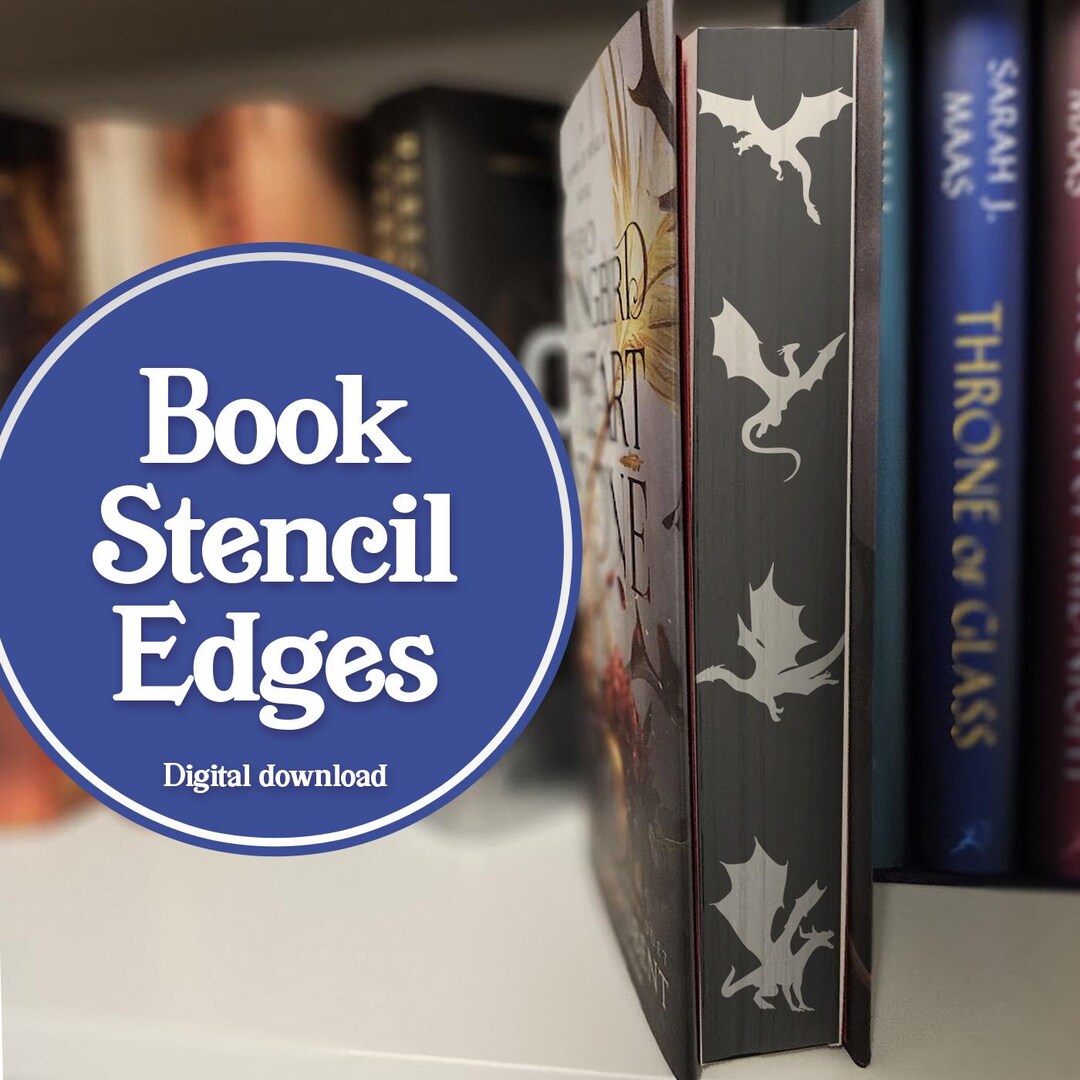 Book Edge Stencils for Sprayed Edges Books Booktok PNG SVG Digital ...