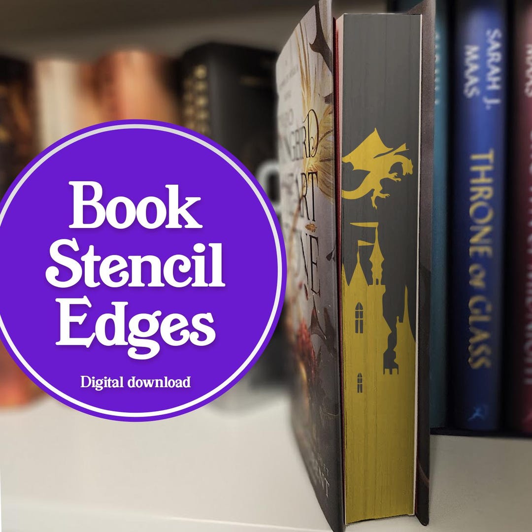 Book Edge Stencils for Sprayed Edges Books Booktok PNG SVG Digital ...