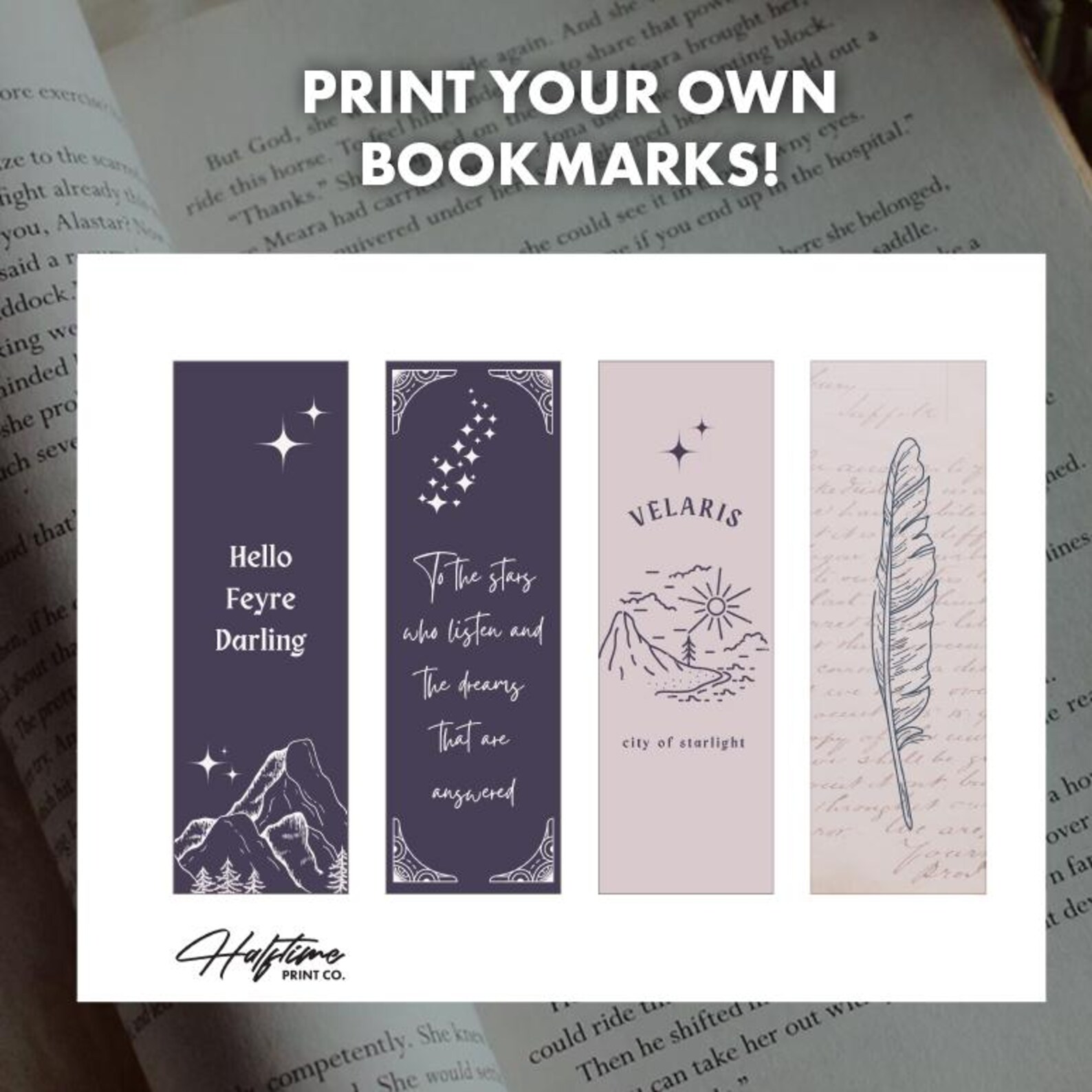 Velaris Printable Bookmark Night Court Bookmark Fantasy Bookmark ...