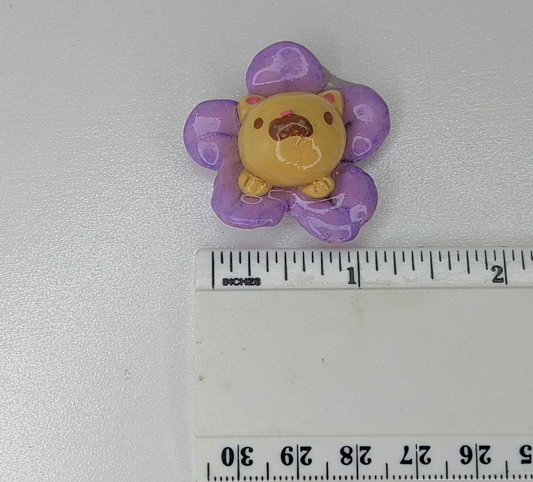 Flower Kitty Magnet // Polymer Clay // Handmade - Etsy