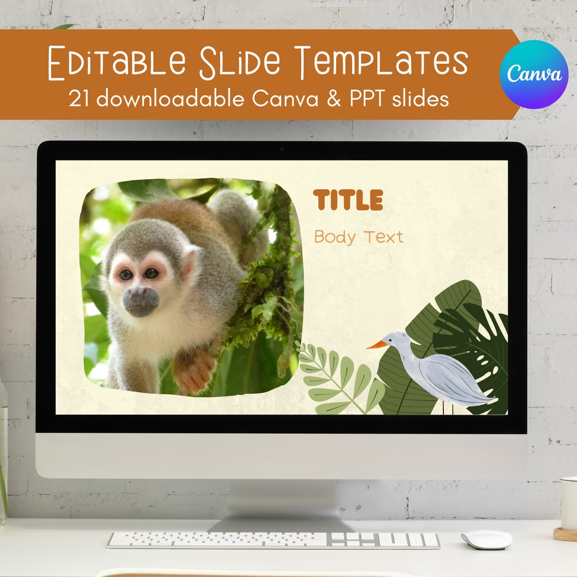EDITABLE Classroom Slides Template | Jungle Animal Slides | 21 Canva ...
