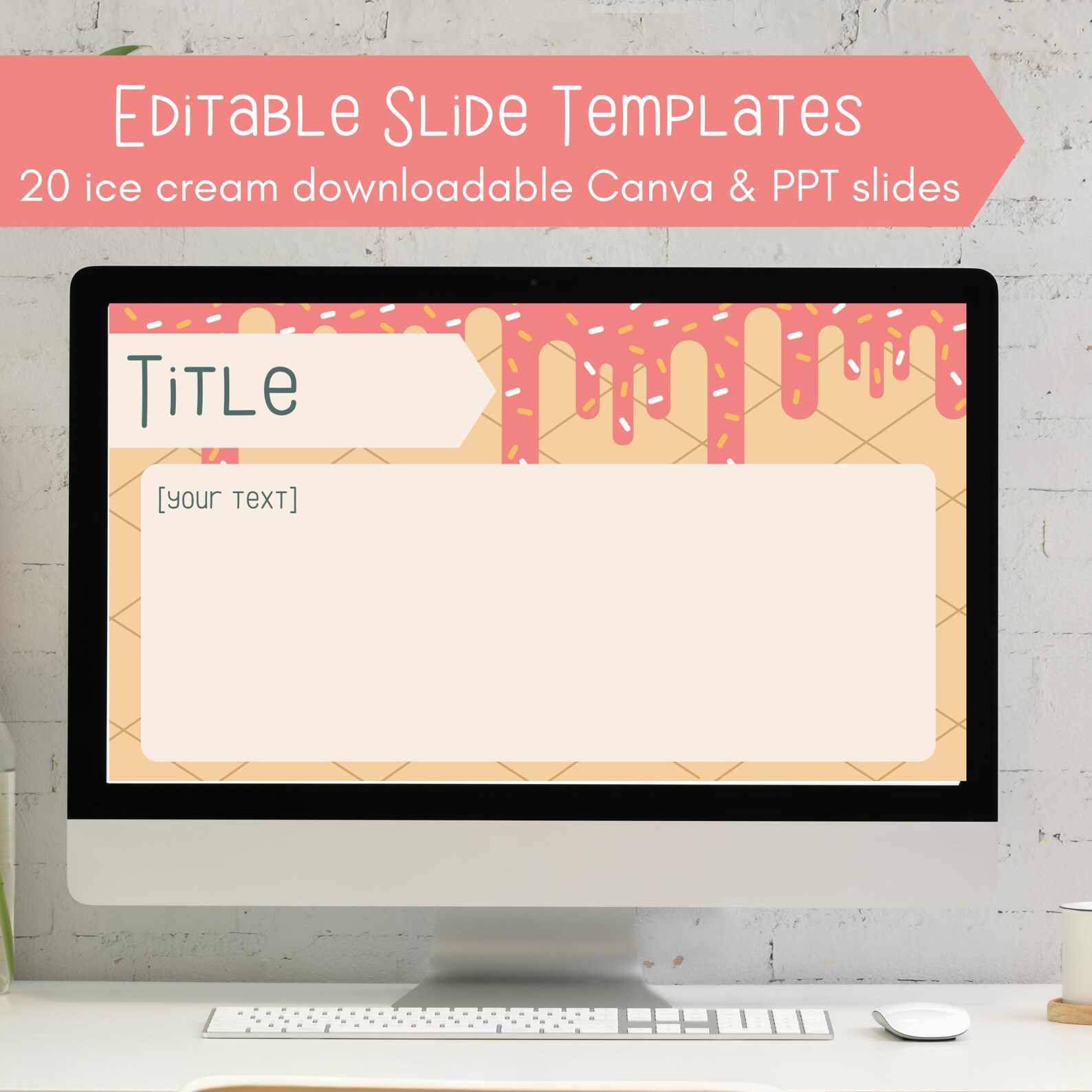 EDITABLE Classroom Slides Template | Ice Cream Slides | 20 Canva ...