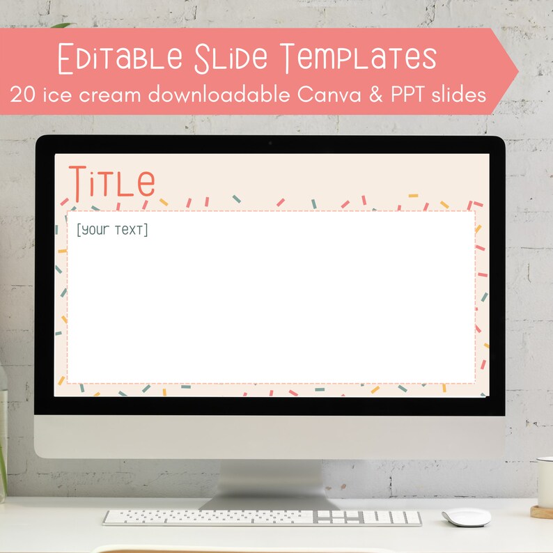 EDITABLE Classroom Slides Template | Ice Cream Slides | 20 Canva ...