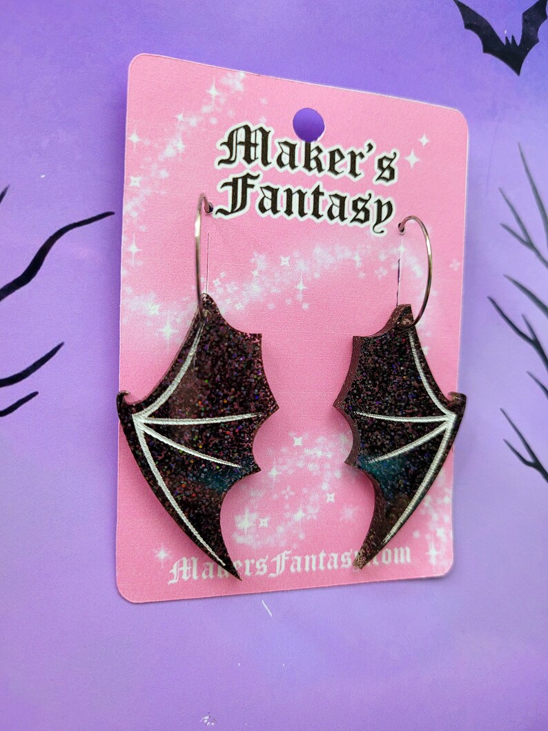 Bat Wings Earrings- Cut File - Etsy
