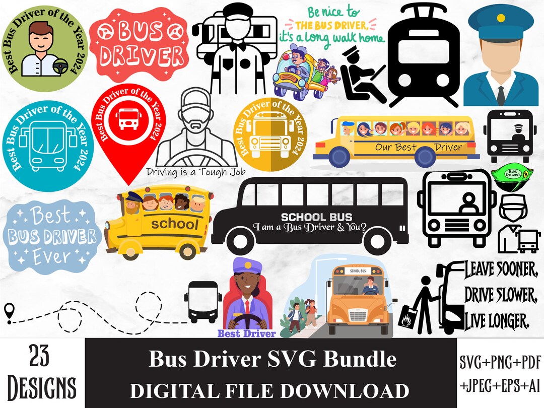 Bus Driver Svg Bundle, Bus Driver Png, Bus Driver Gift, Bus Driver ...