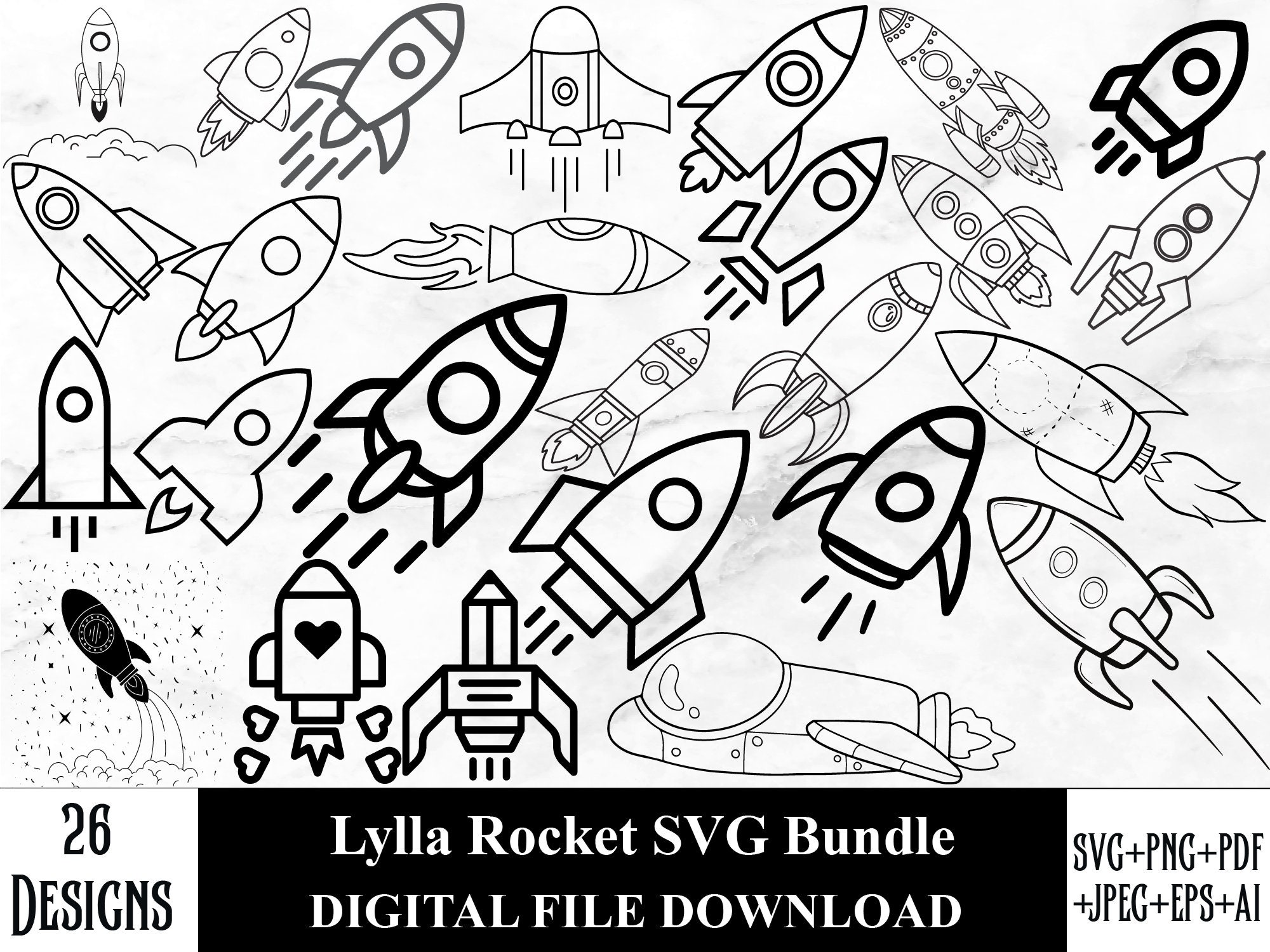 Rocket Svg Png Bundle, Rocket Clipart, Rocket Png, Rocket Vector ...