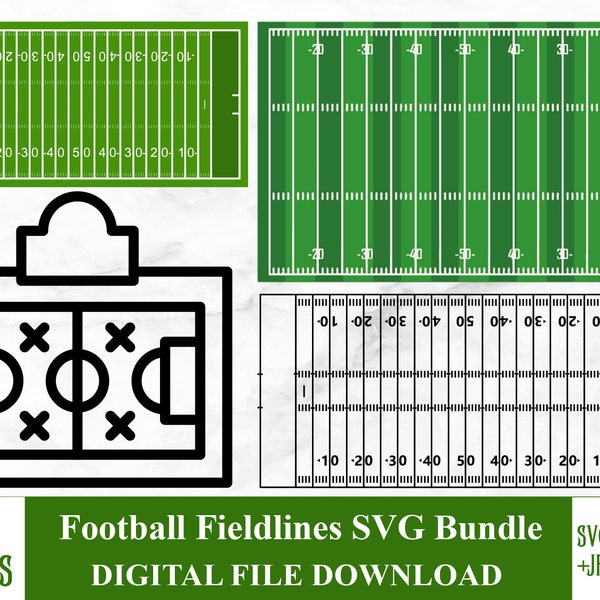 Football Field Clipart Svg - Etsy