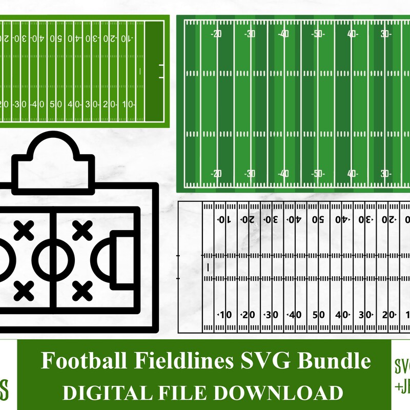 Football Field Svg - Etsy