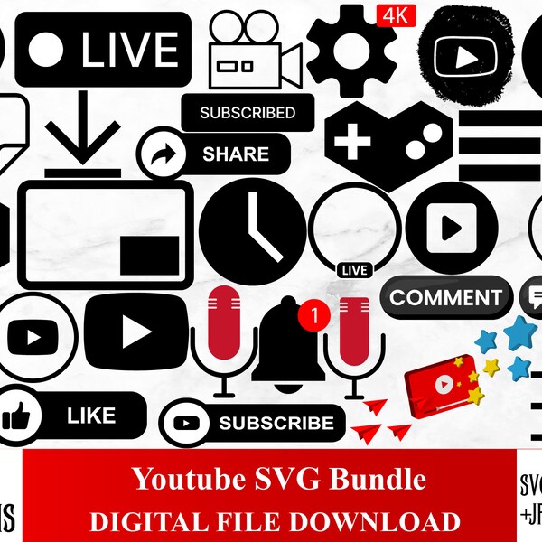 Youtube Logo Svg - Etsy