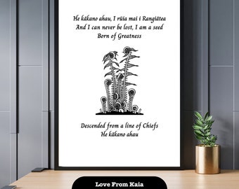 Whakatauki Proverb Pounamu Te Reo Māori Digital Print Wallart Maori ...