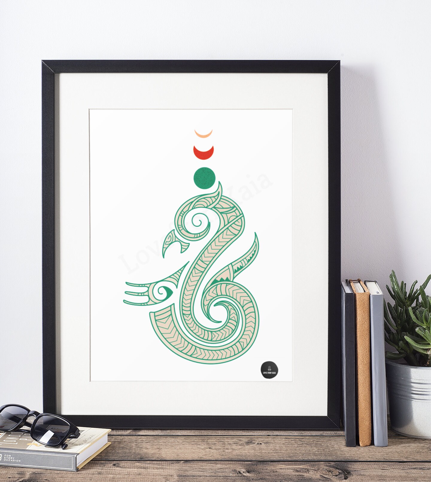 Māori Digital Print, Manaia, Māori Design, Māori Art Wall, Kiwiana Art ...