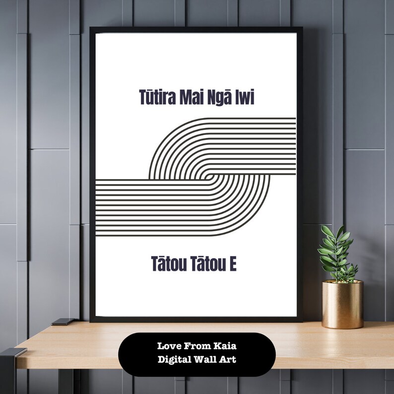 Tūtira Mai Ngā Iwi – Māori Language Proverb Print – Te Reo Wall Art for ...