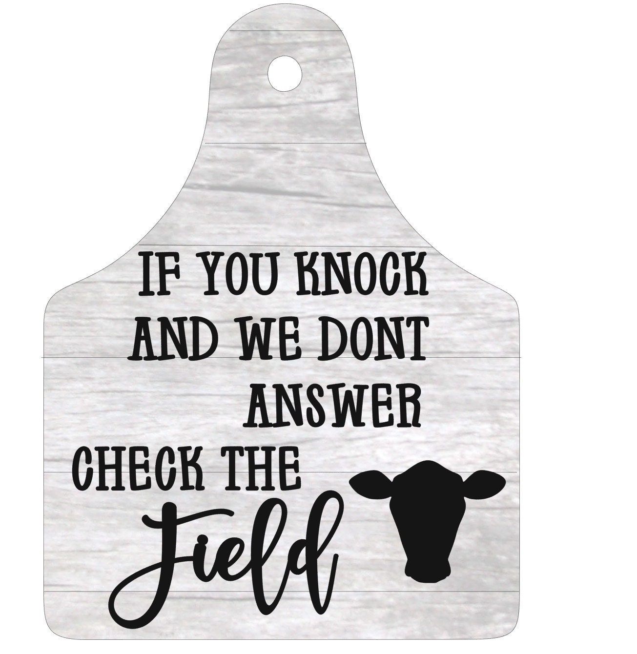 Cow Tag Check the Field Sign SVG DIGITAL DOWNLOAD - Etsy