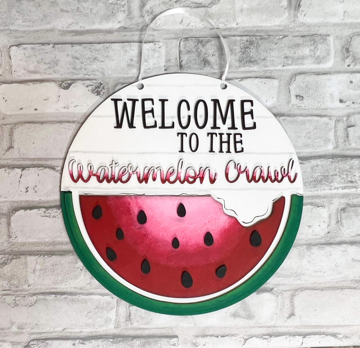 Watermelon Crawl Round Sign SVG Digital Download - Etsy
