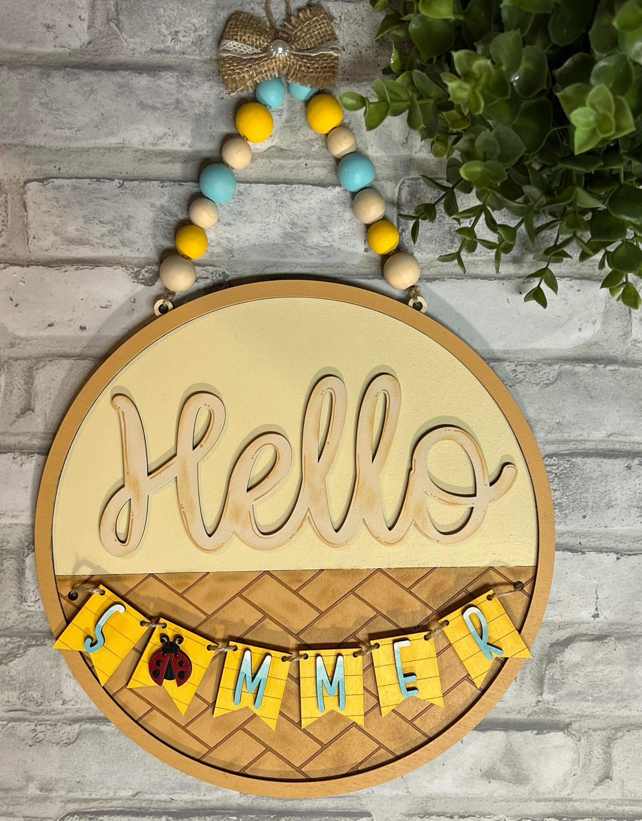 Interchangeable Hello Front Door Sign 11" Digital Download SVG - Etsy