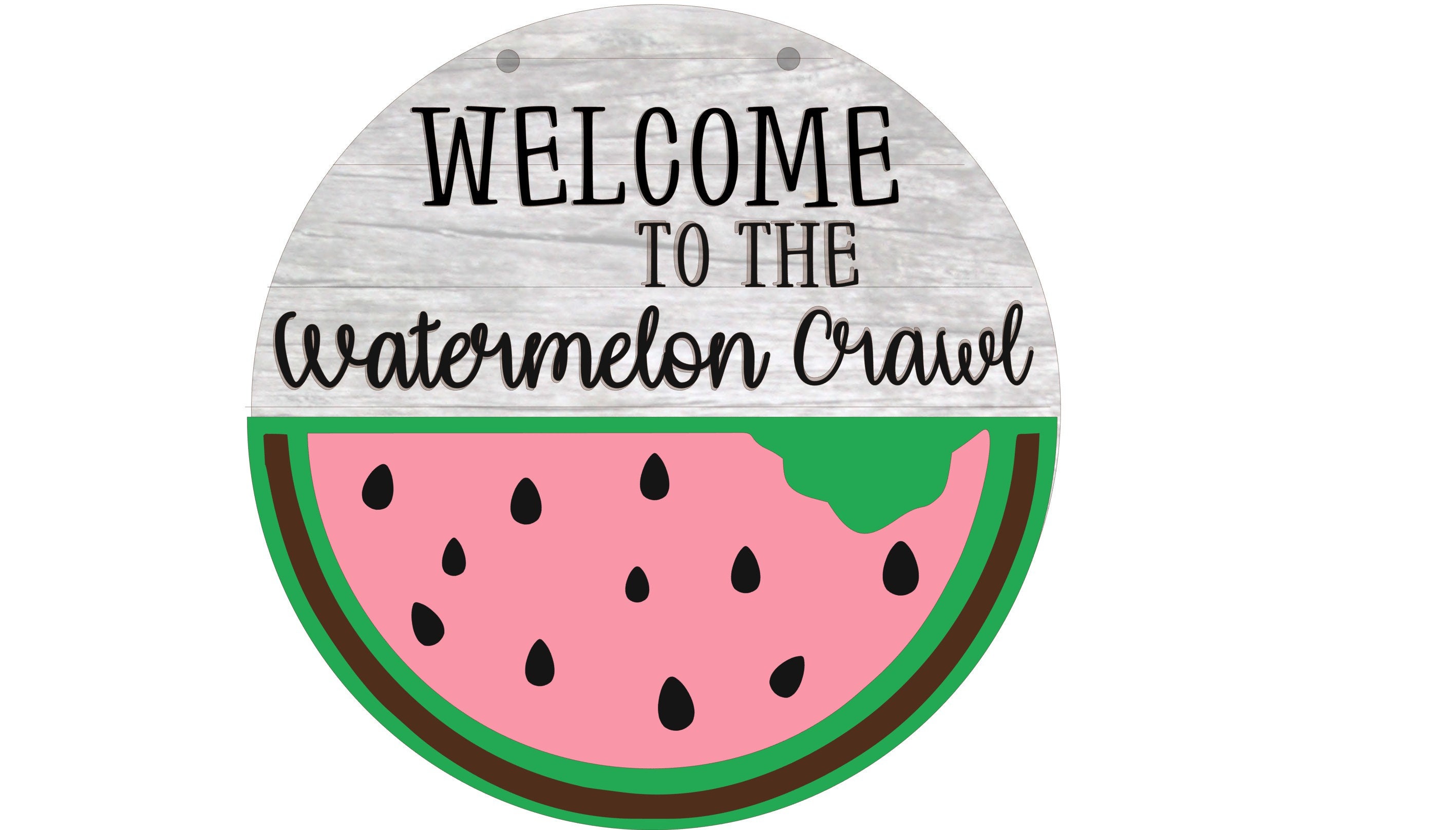Watermelon Crawl Round Sign SVG Digital Download - Etsy