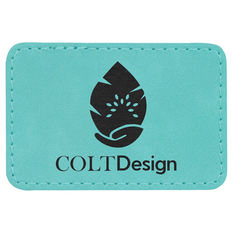 3" X 2" Rectangle Laserable Leatherette Patch With Adhesive, Leather ...