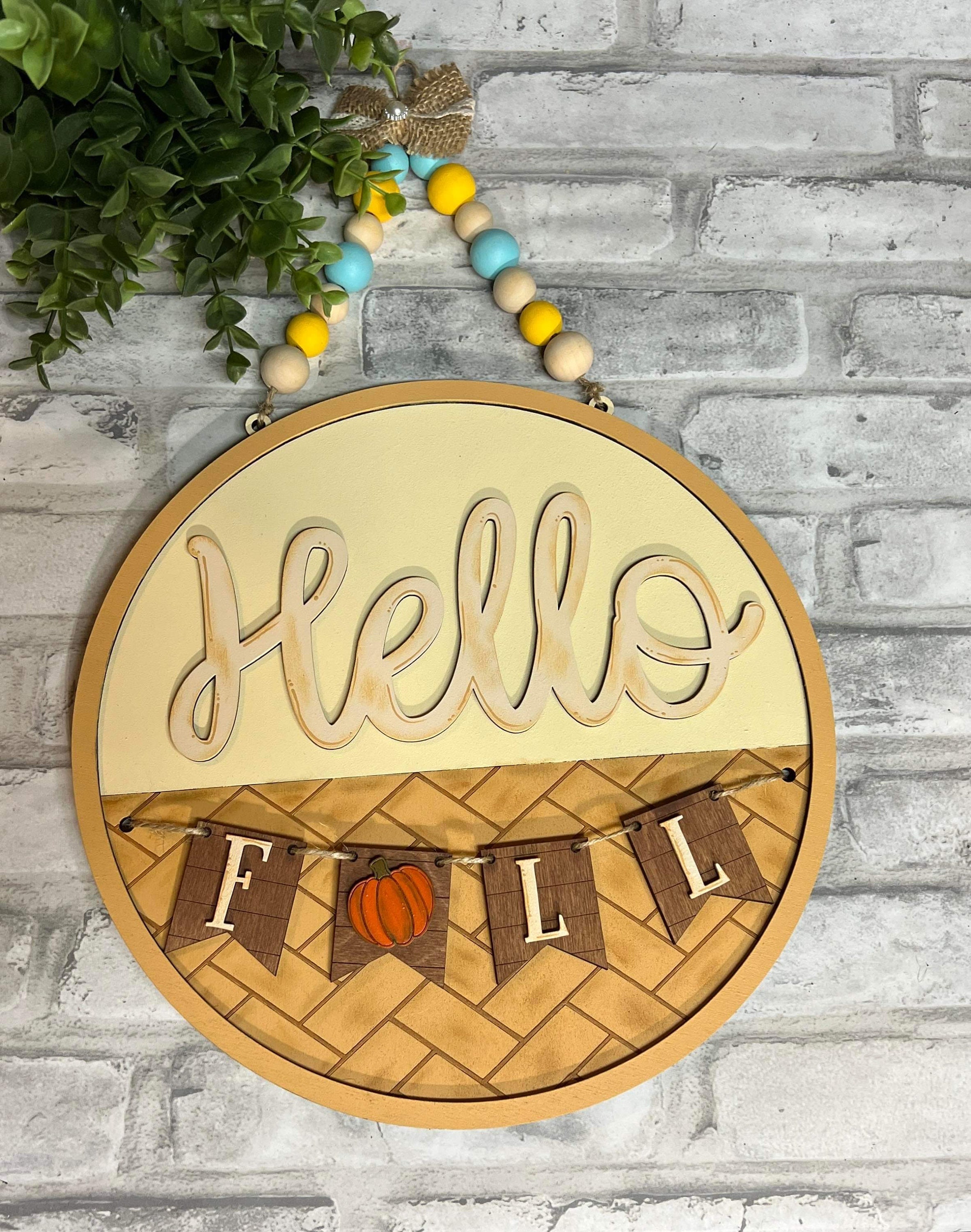 Interchangeable Hello Front Door Sign 11" Digital Download SVG - Etsy
