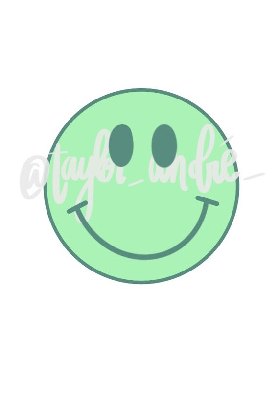 Green Smiley Face Png Inspirational Png Smiley Face | Etsy