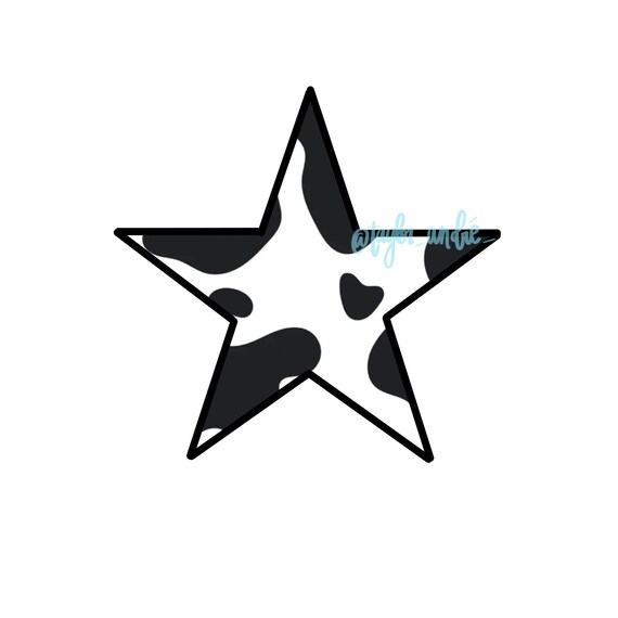 Cow Print Star Cow Print Png Star Png Cow Print Star Png - Etsy UK