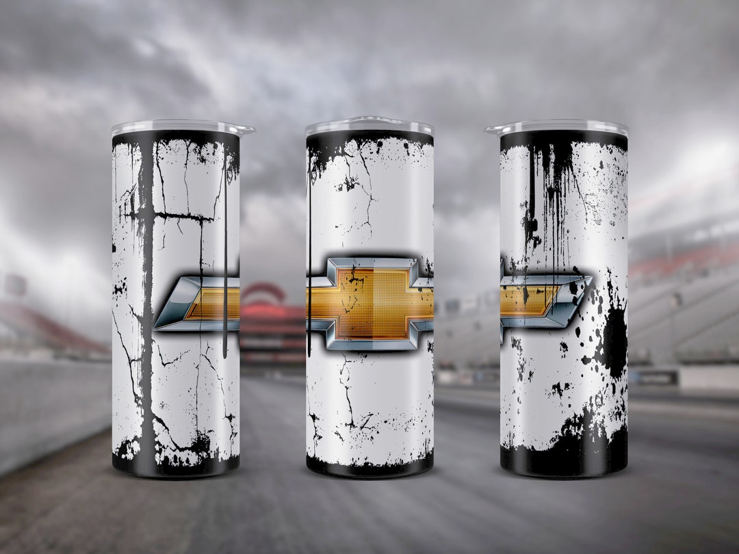 20oz Sublimation Tumbler Designs straight Chevy Oil Drip Skinny Tumbler ...