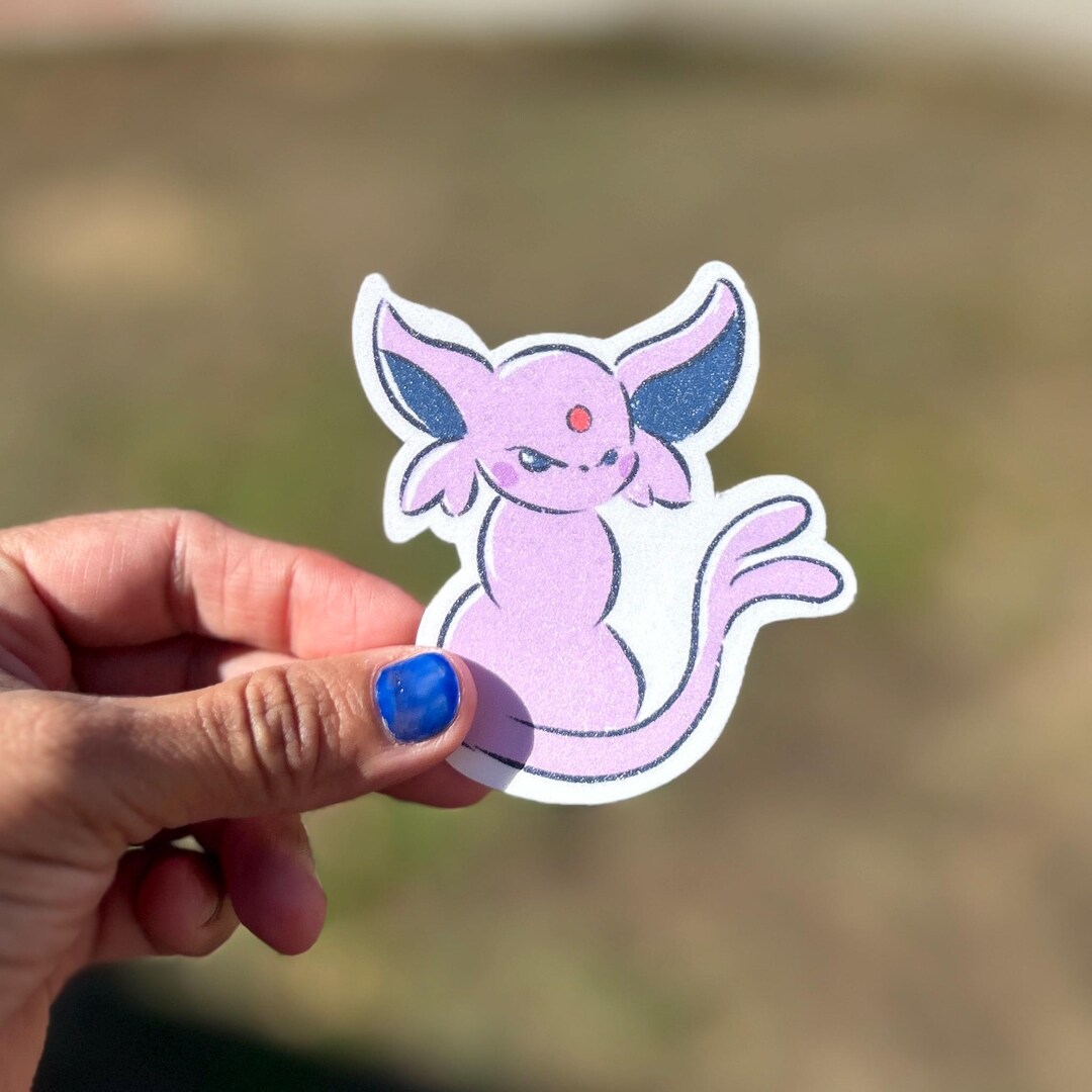 Espeon Sticker 3inch Matte Vinyl (water/weather Resistant) - Etsy