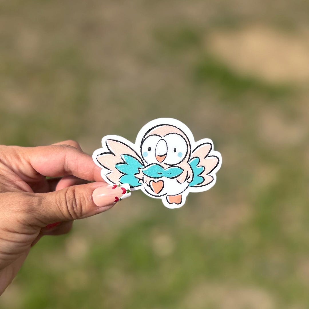 Rowlet Sticker 3inch Matte Vinyl (water/weather Resistant) - Etsy