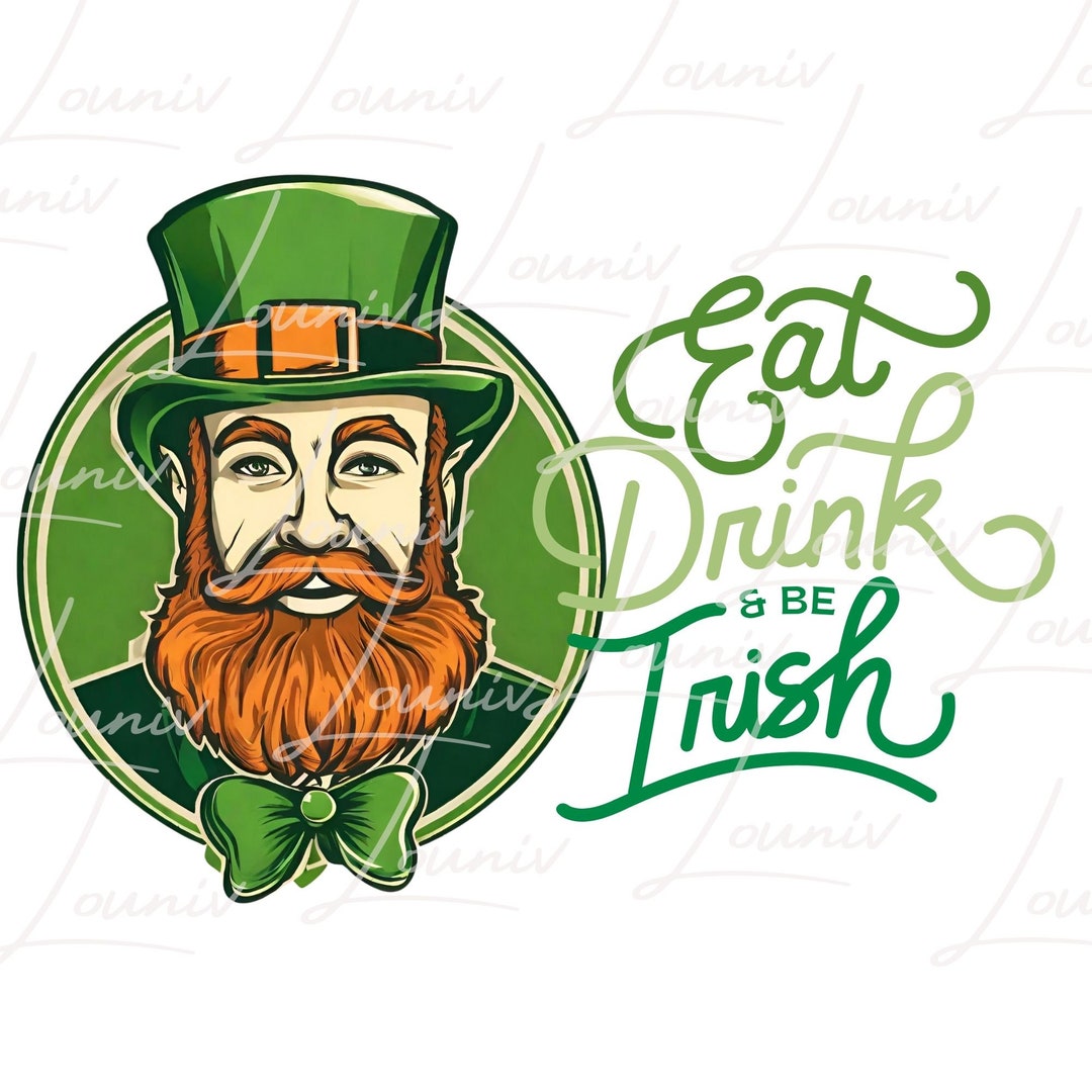 Irish Man SVG Clipart, Red-bearded Irishman PNG, St Patricks Day SVG ...