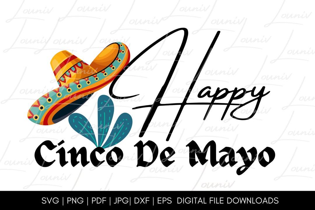 Cinco De Mayo Hat Svg File, Mexican Holiday Shirt Svg Files for Cricut ...