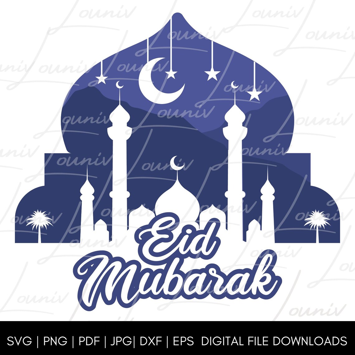 Eid Mubarak Svg File, Dxf File, Shirt Designs Svg, Svg Files for Cricut ...
