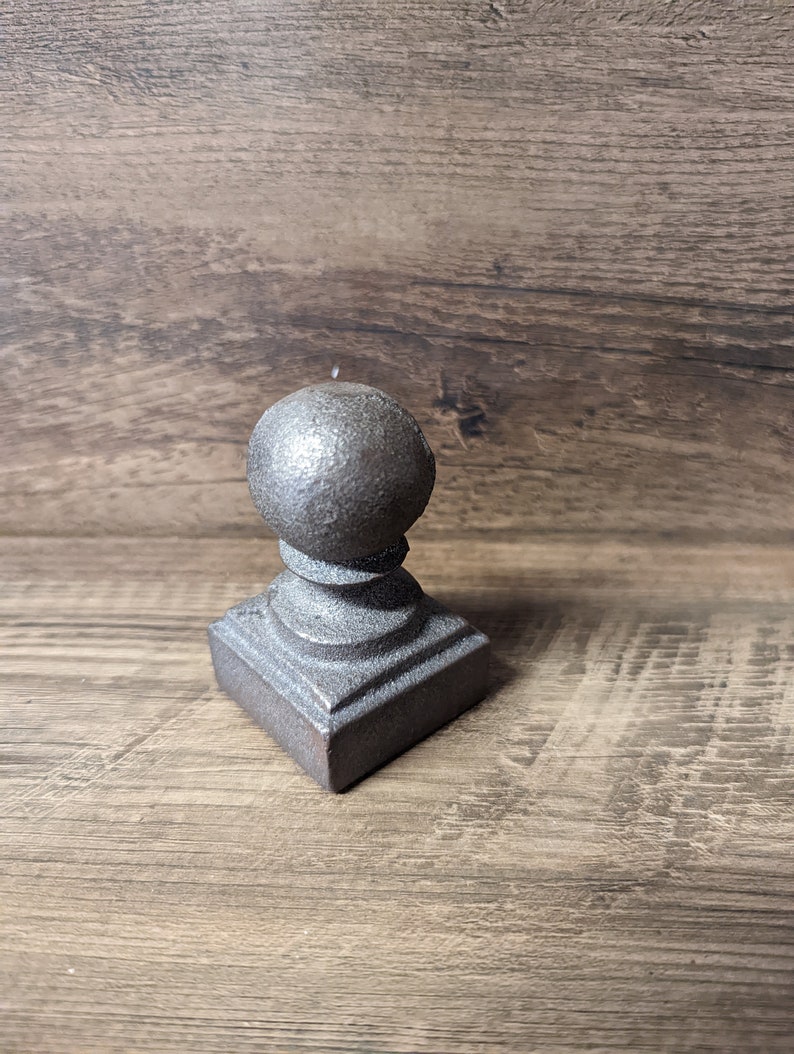 1.25 X 1.25 Cast Iron Ball Fence Finial Square Topper Post Caps for ...