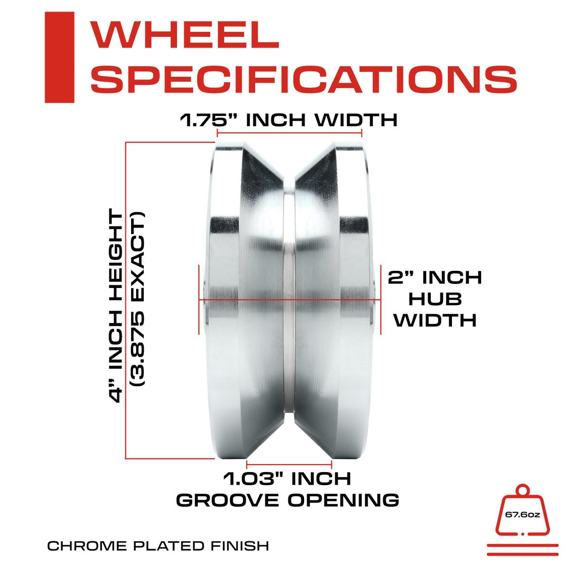 Sidco Supply 4 Inch V-groove Wheel-solid Steel–heavy Duty-inverted V ...