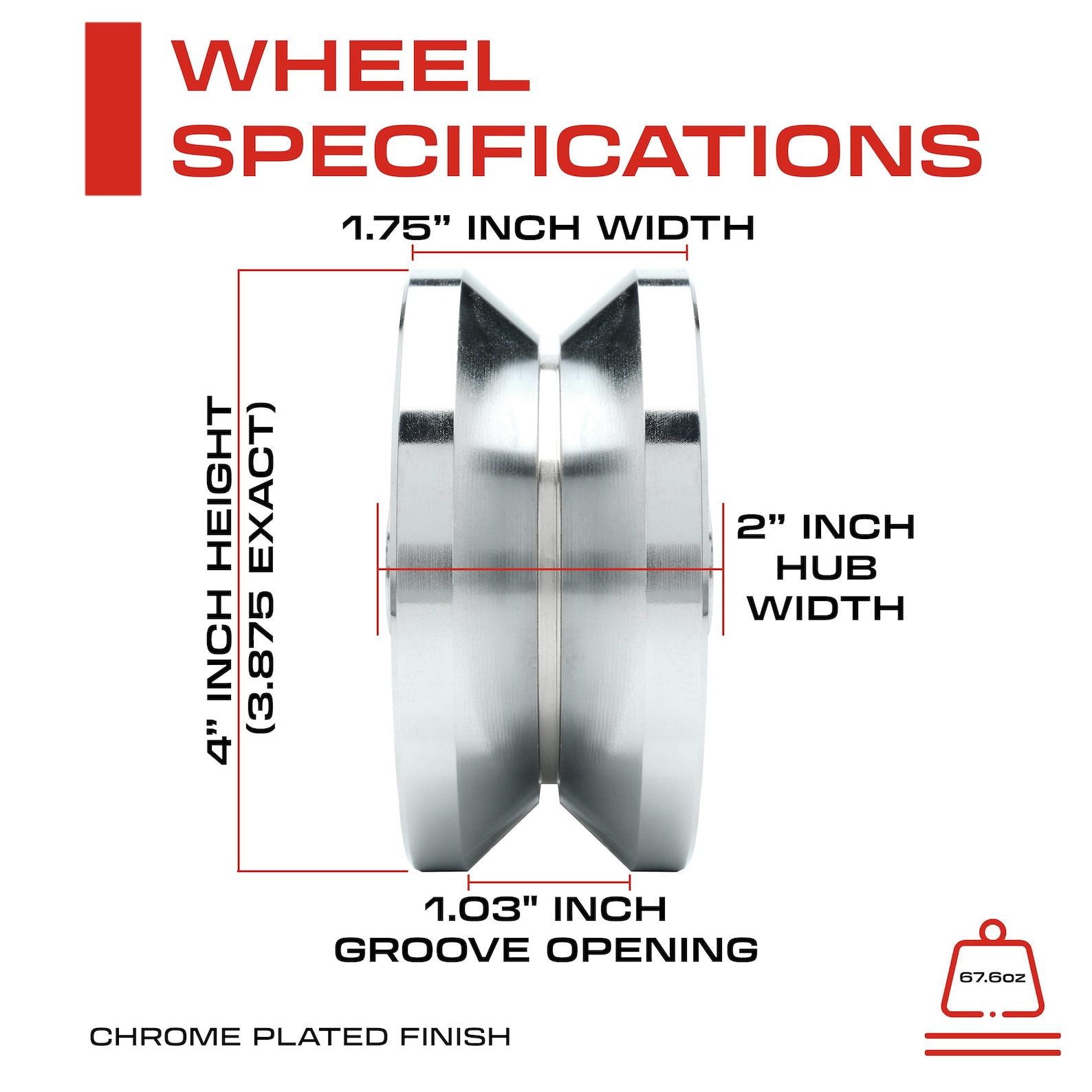 Sidco Supply 4 Inch V-groove Wheel-solid Steelheavy Duty-inverted V ...