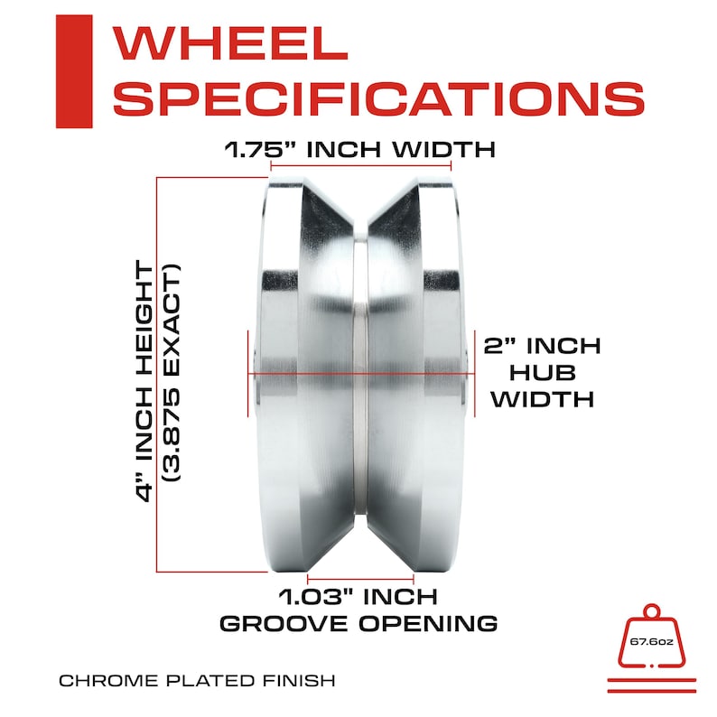 Sidco Supply 4 Inch V-groove Wheel-solid Steel–heavy Duty-inverted V ...