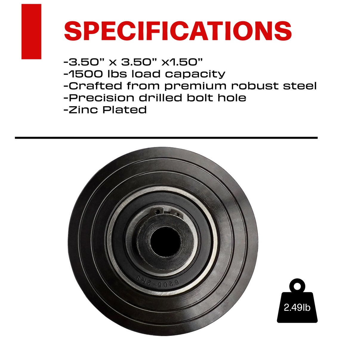 Sidco Supply 4 Inch V-groove Wheel-solid Steelheavy Duty-inverted V ...